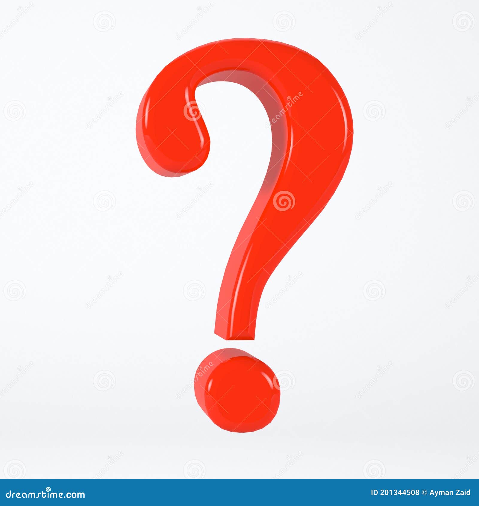 Red Question Mark Isolated - Plastic Text Symbol - 3d Stock ...