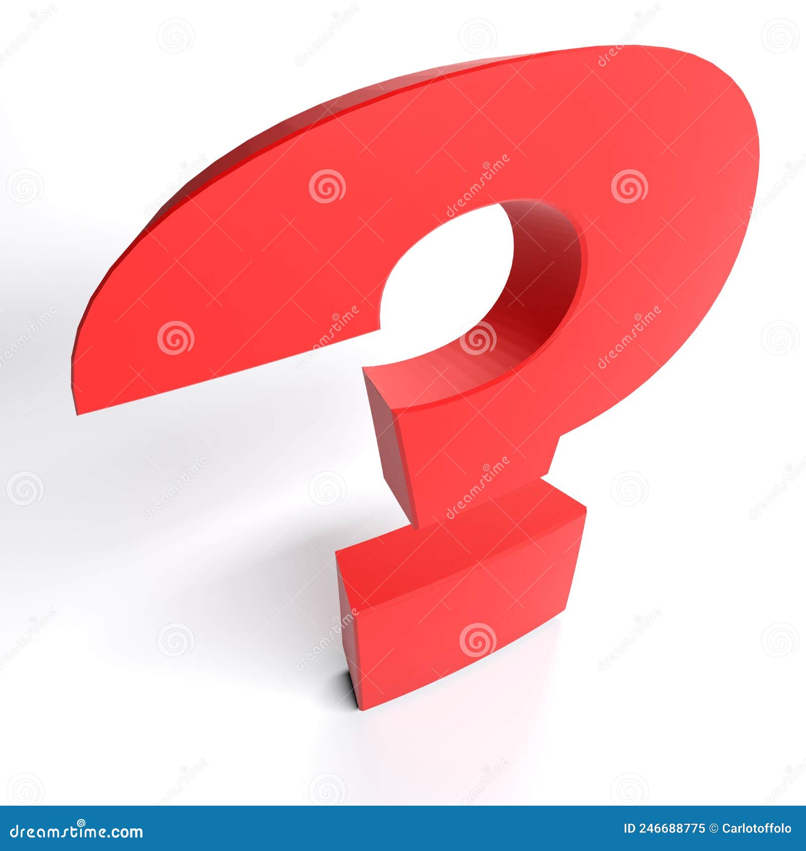 Red Question Mark Isolated on White Background - 3D Rendering ...