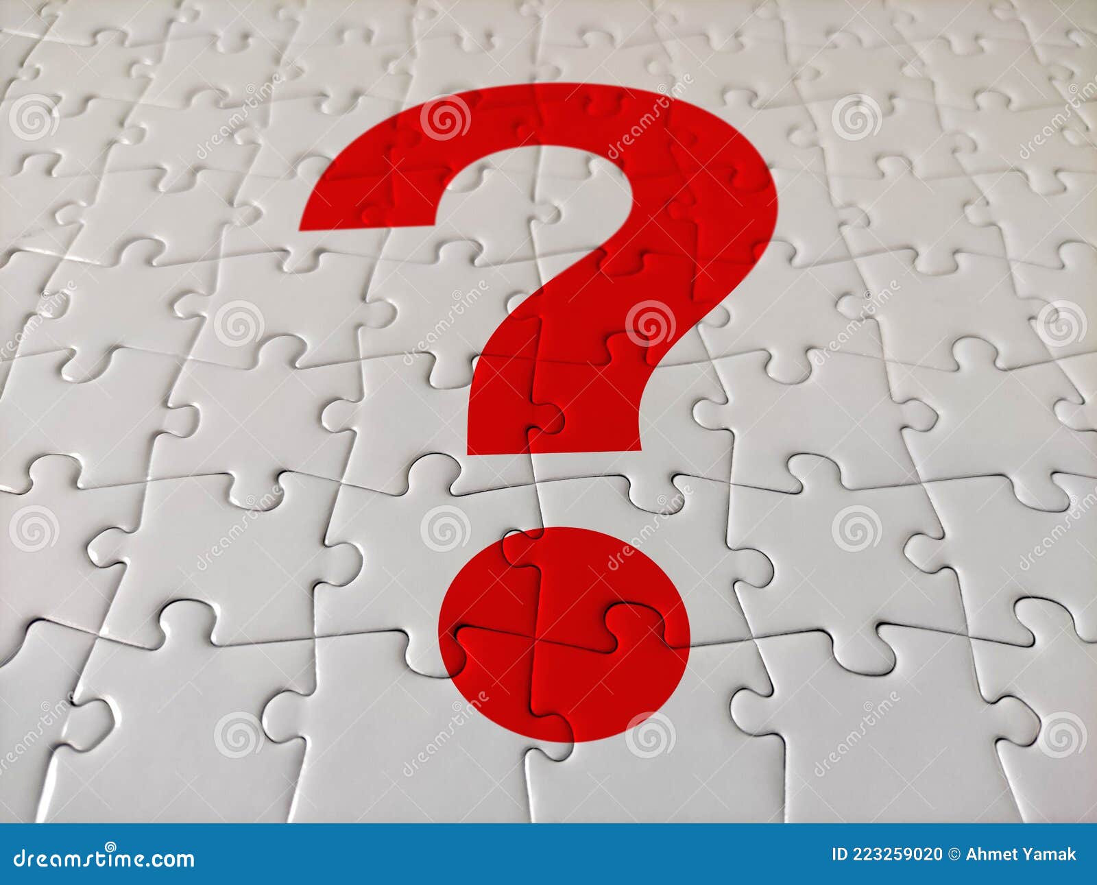 Red Question Mark on Jigsaw Puzzle Stock Photo - Image of questionmark ...