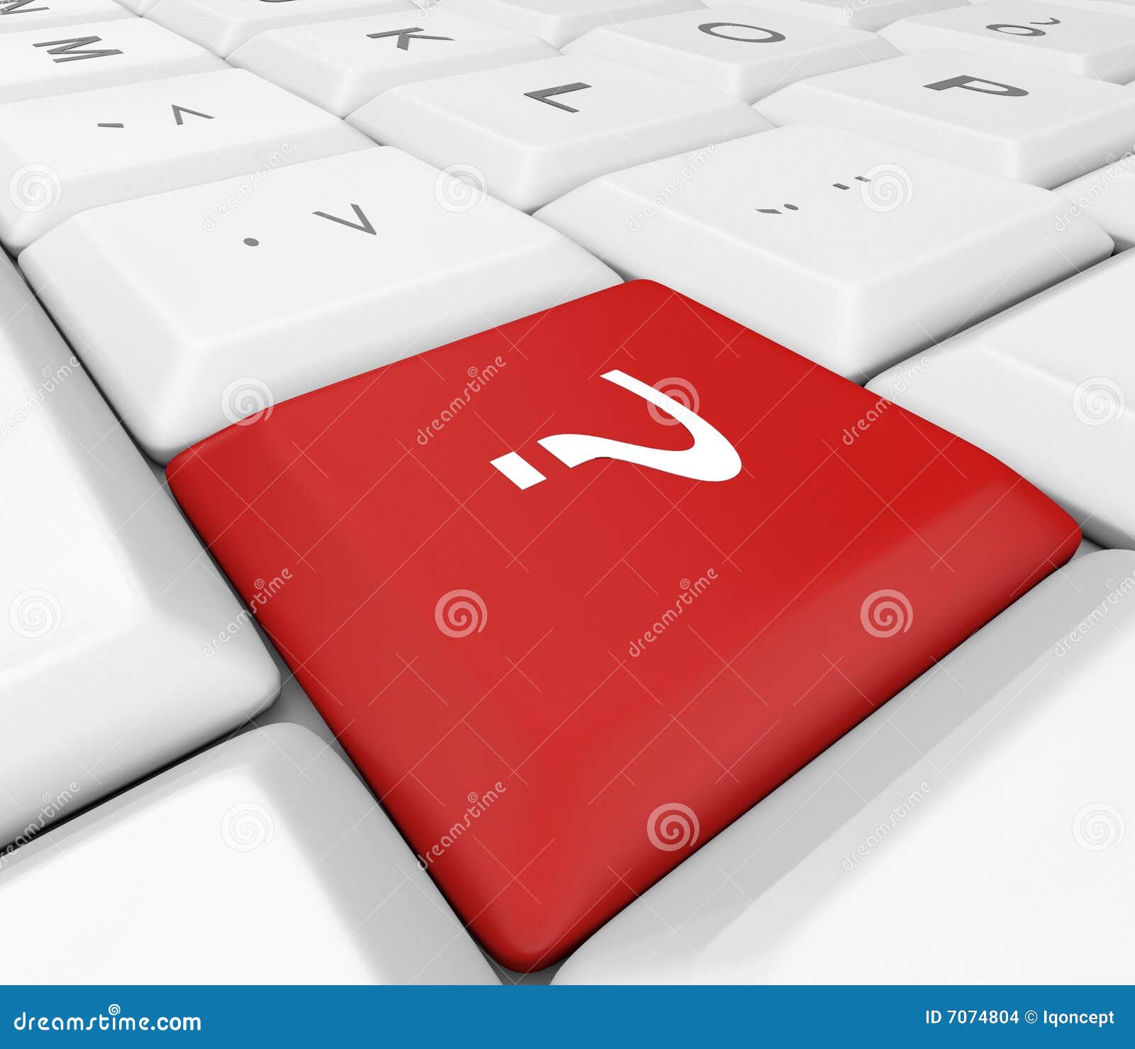 Red Question Mark Key on White Keyboard Stock Illustration ...