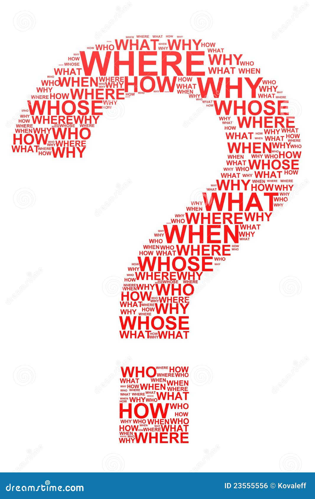 Red Question Mark from Questions. Stock Illustration - Illustration of ...