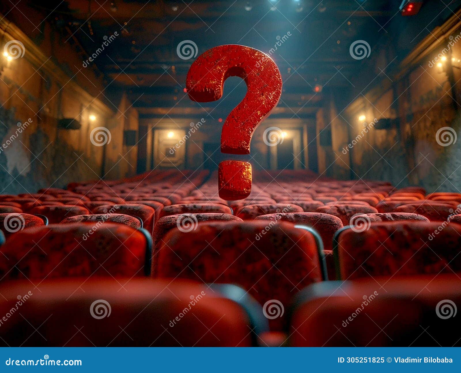 Red Question Mark with Small Puppet People Stock Illustration ...