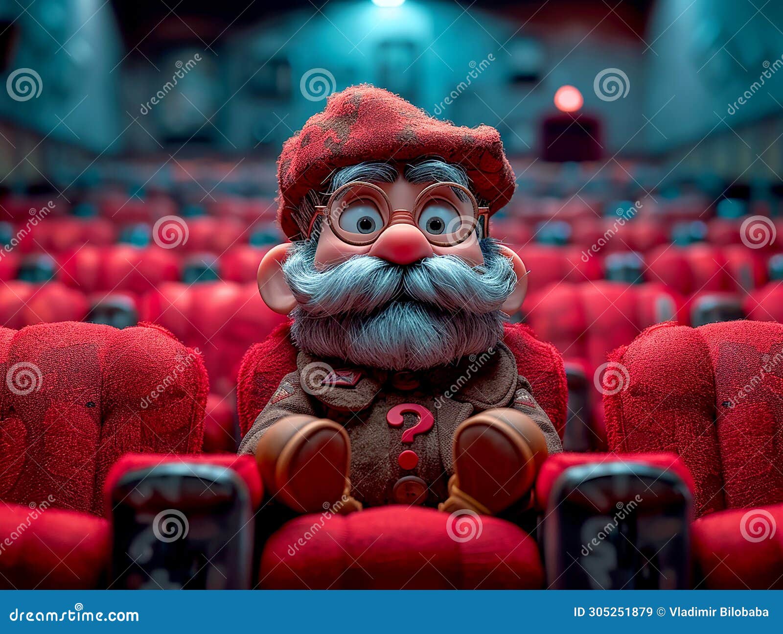 Red Question Mark with Small Puppet People Stock Illustration ...