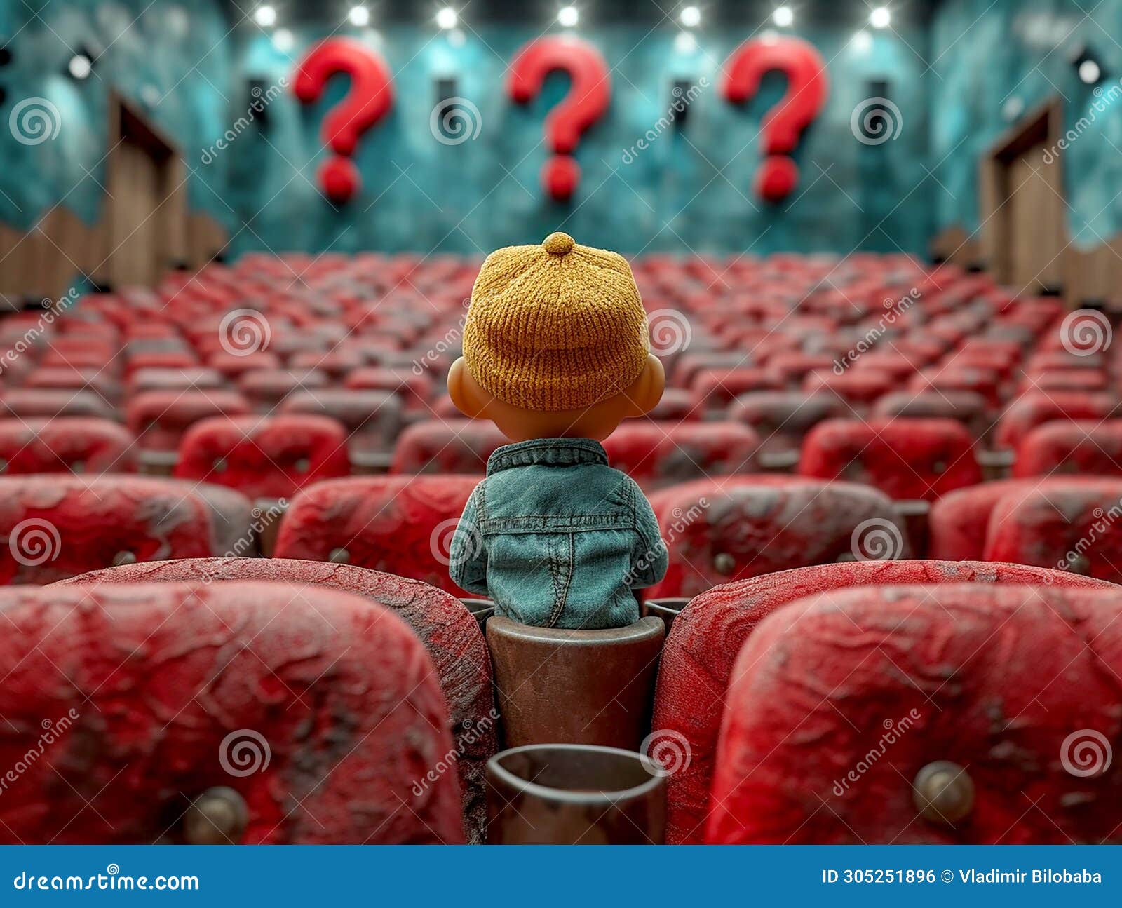 Red Question Mark with Small Puppet People Stock Illustration ...
