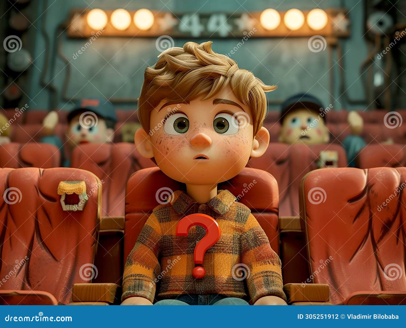 Red Question Mark with Small Puppet People Stock Illustration ...