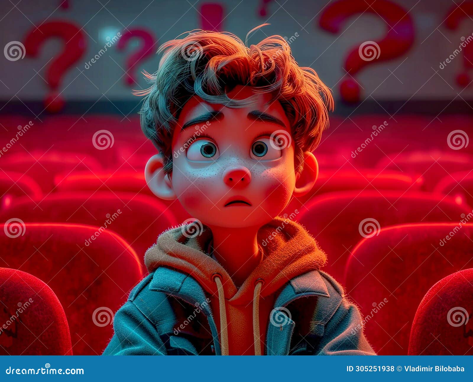 Red Question Mark with Small Puppet People Stock Illustration ...