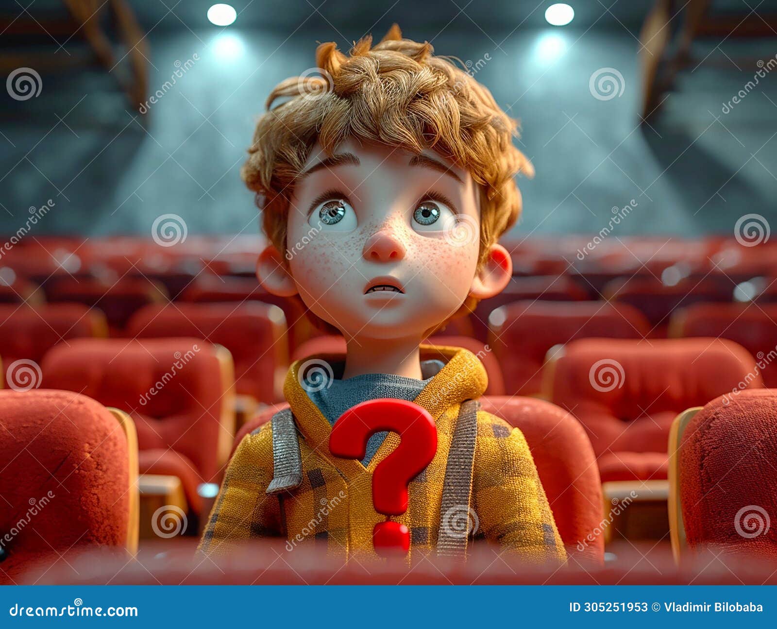 Red Question Mark with Small Puppet People Stock Illustration ...