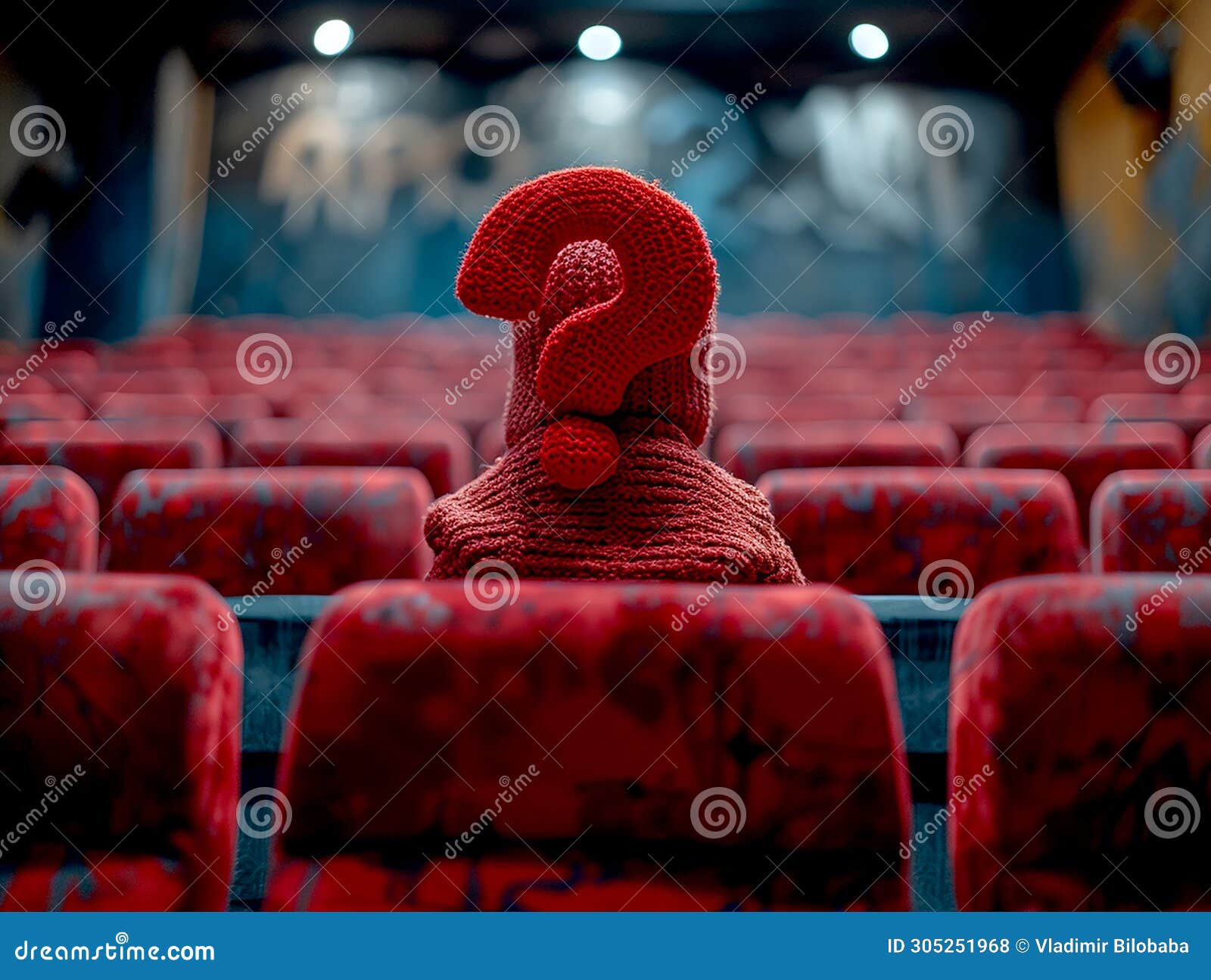 Red Question Mark with Small Puppet People Stock Illustration ...