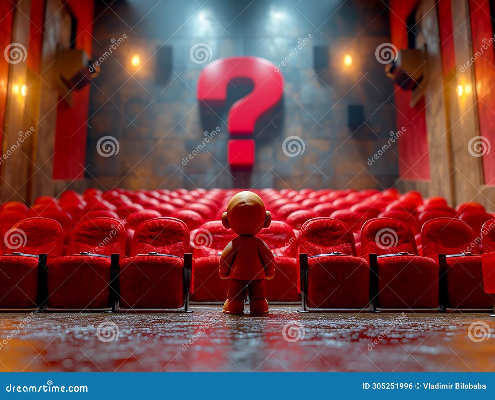 Red Question Mark with Small Puppet People Stock Illustration ...