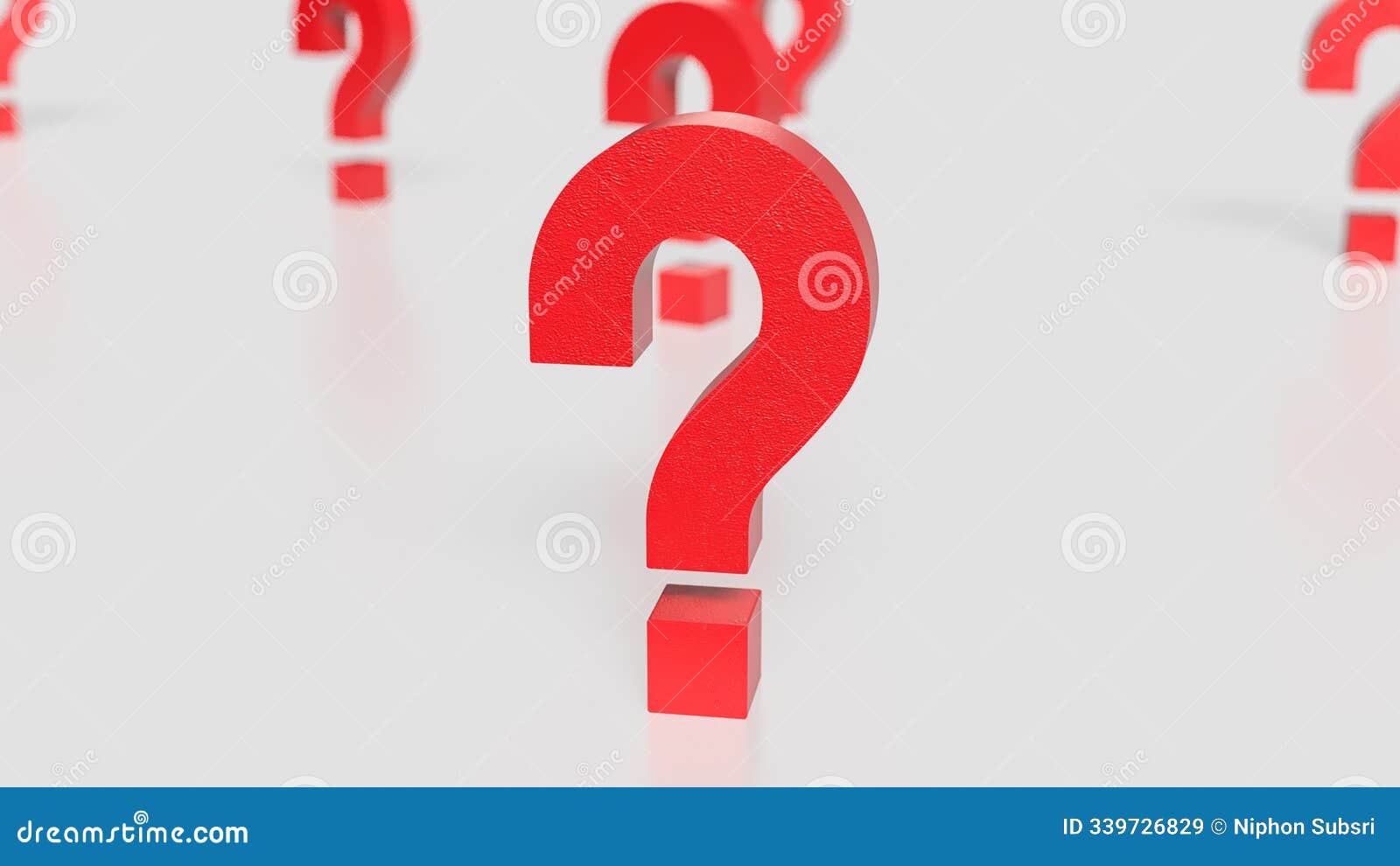 The Red Question Mark on White Background 3d Rendering Stock ...