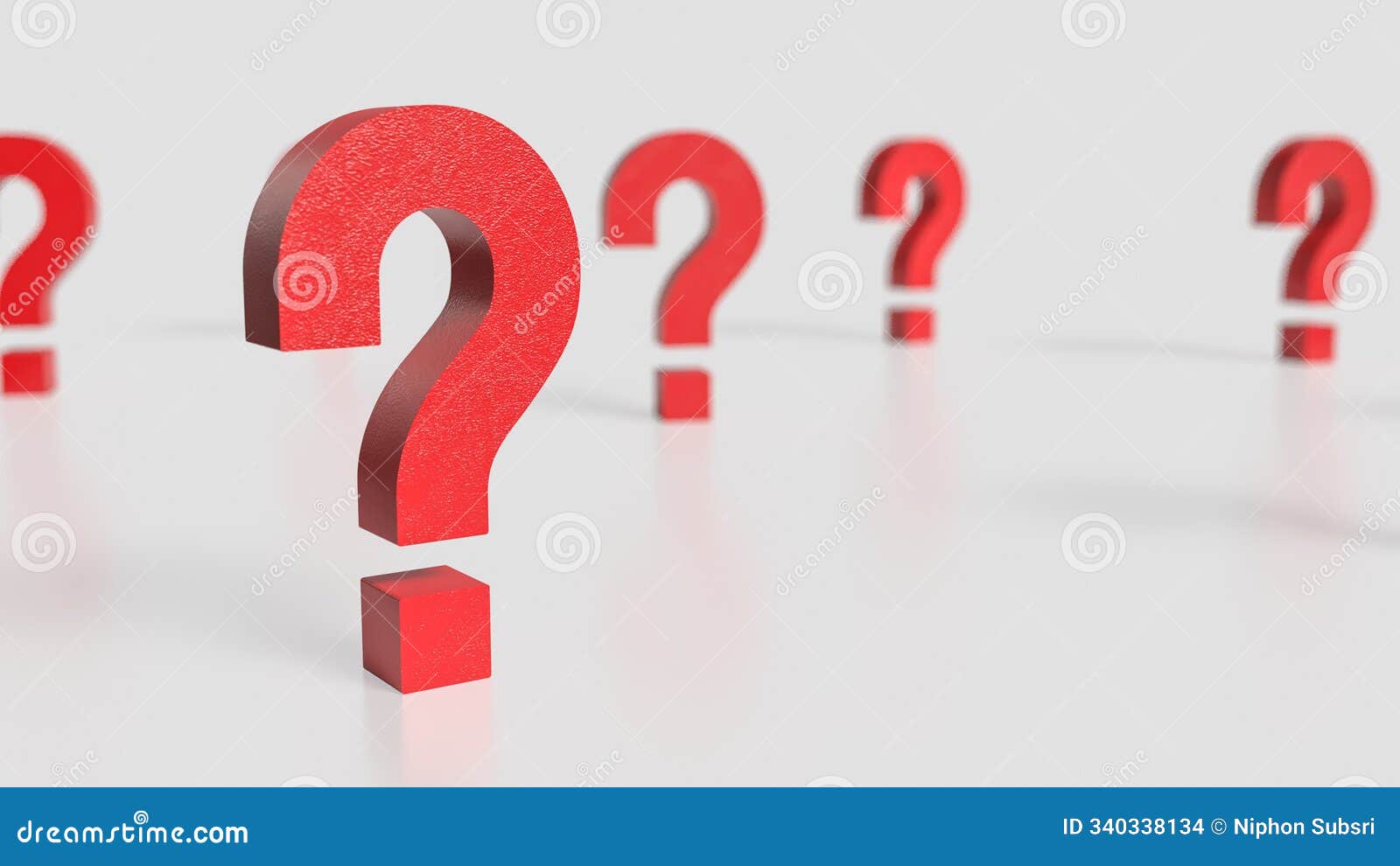 The Red Question Mark on White Background 3d Rendering Stock ...