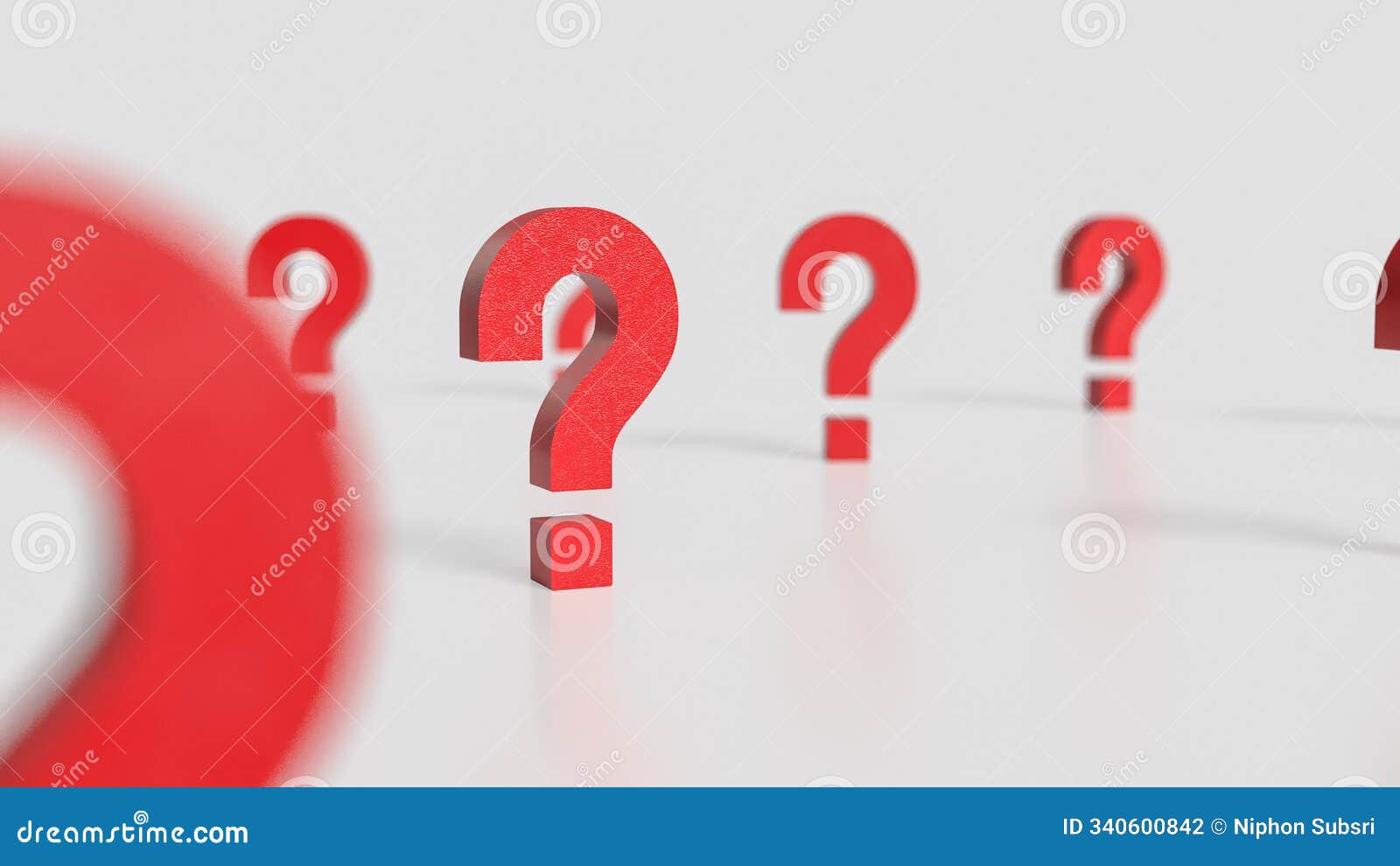 The Red Question Mark on White Background 3d Rendering Stock ...