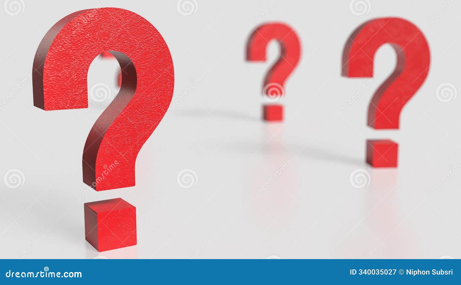 The Red Question Mark on White Background 3d Rendering Stock ...