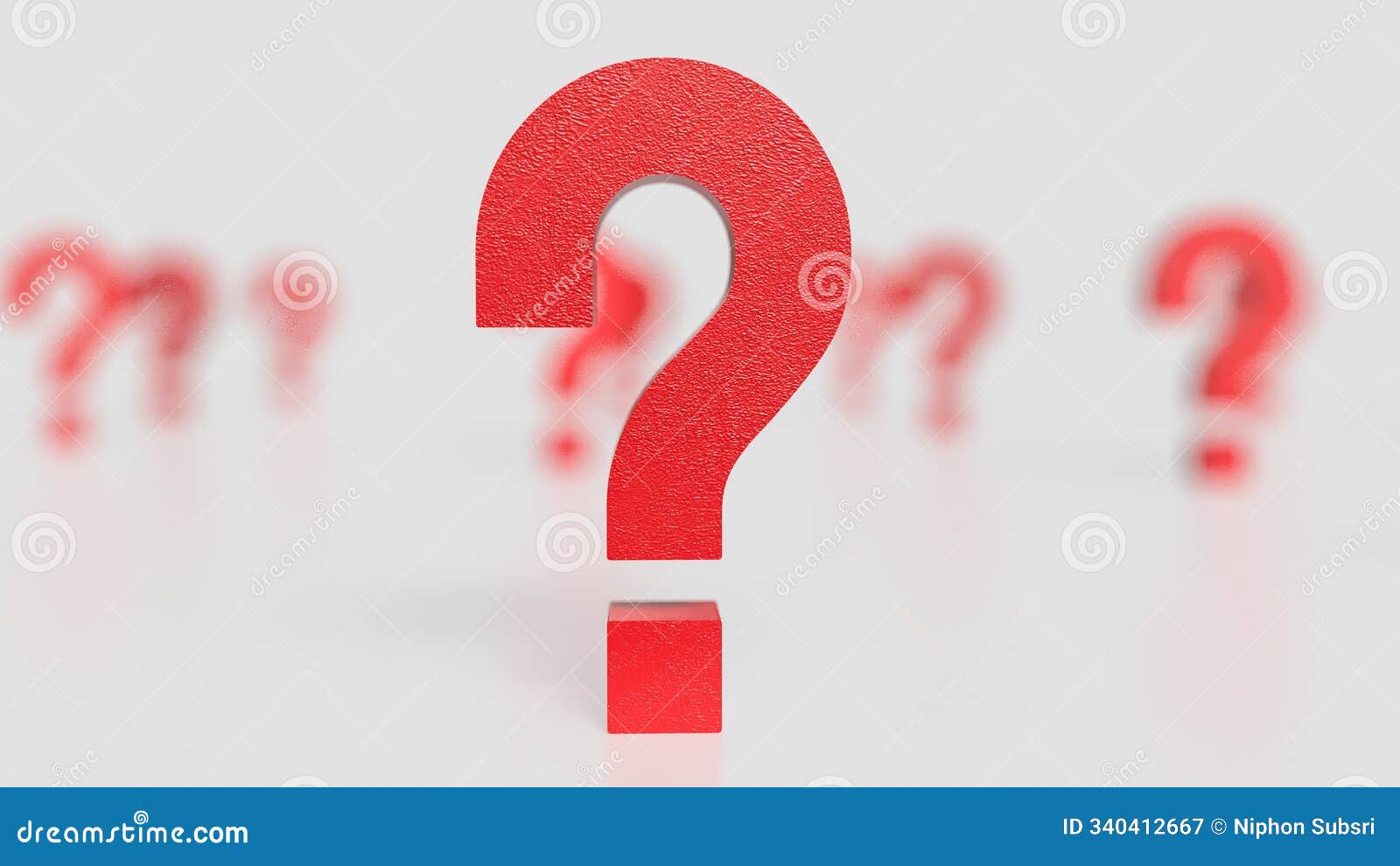 The Red Question Mark on White Background 3d Rendering Stock ...
