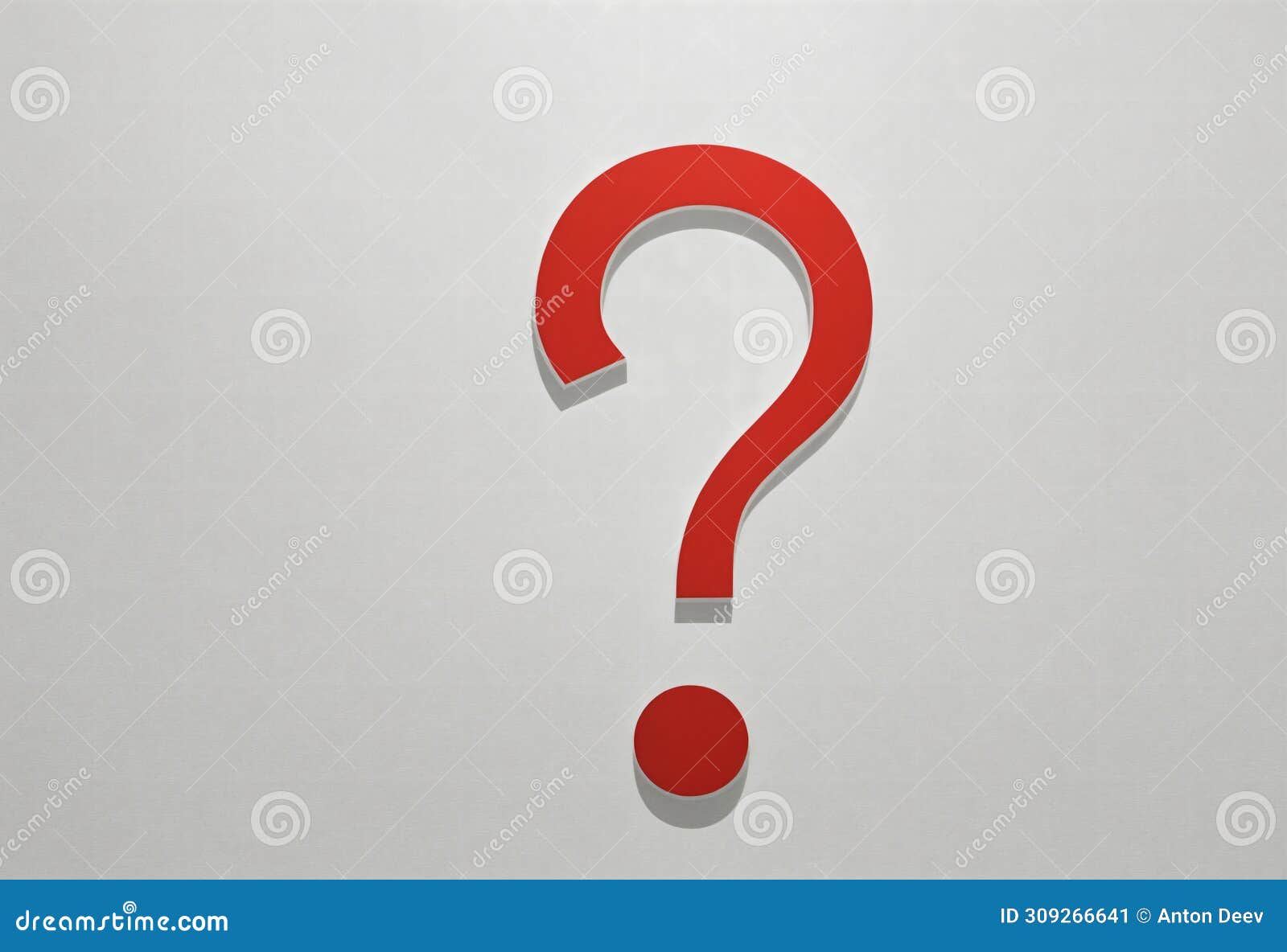 Red Question Mark on White Background, Demanding Attention with Its ...