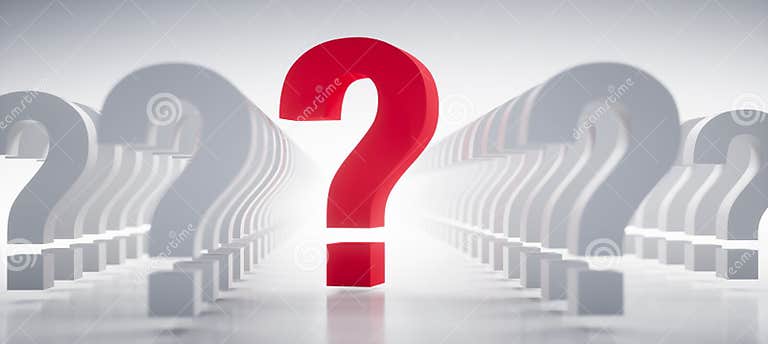 Red Question Mark with White Question Marks Stock Photo - Image of ...