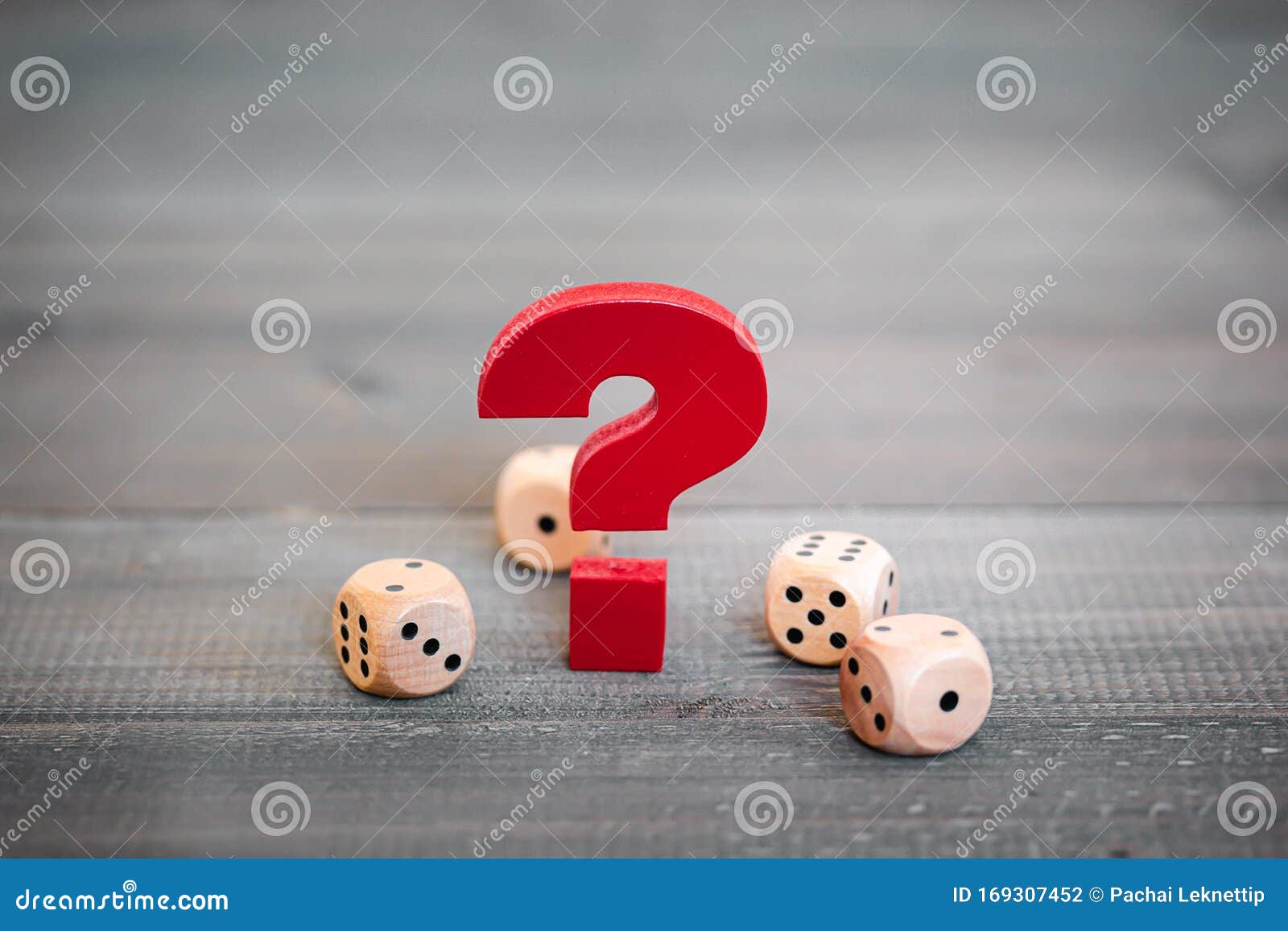 Red Question Mark with Wooden Dice Stock Photo - Image of asking ...