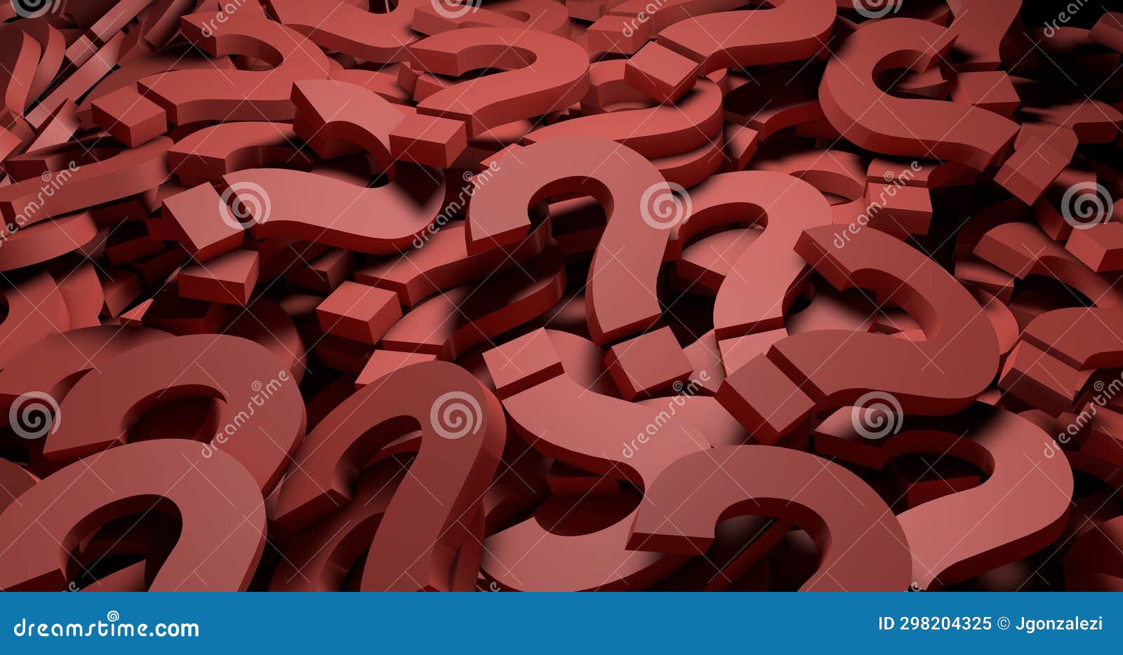 Red Question Marks Background. 3d Illustration Stock Illustration ...