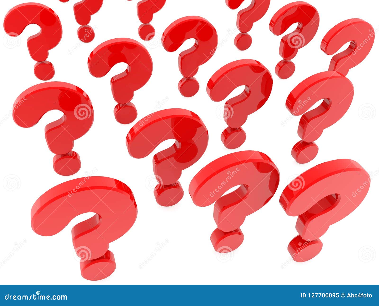 Red Question Marks on White Background Stock Illustration ...