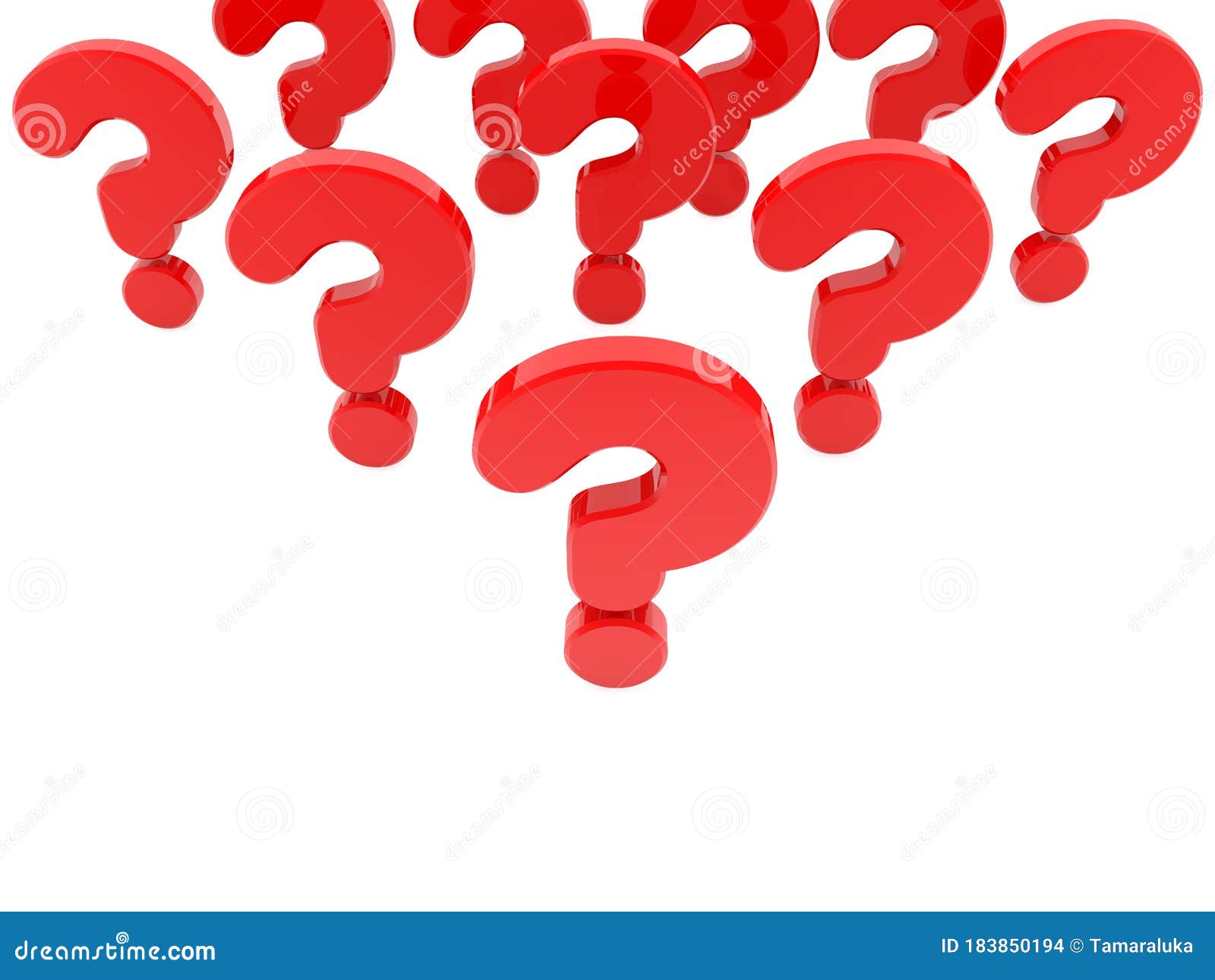 Red Question Marks on a White Stock Illustration - Illustration of ...