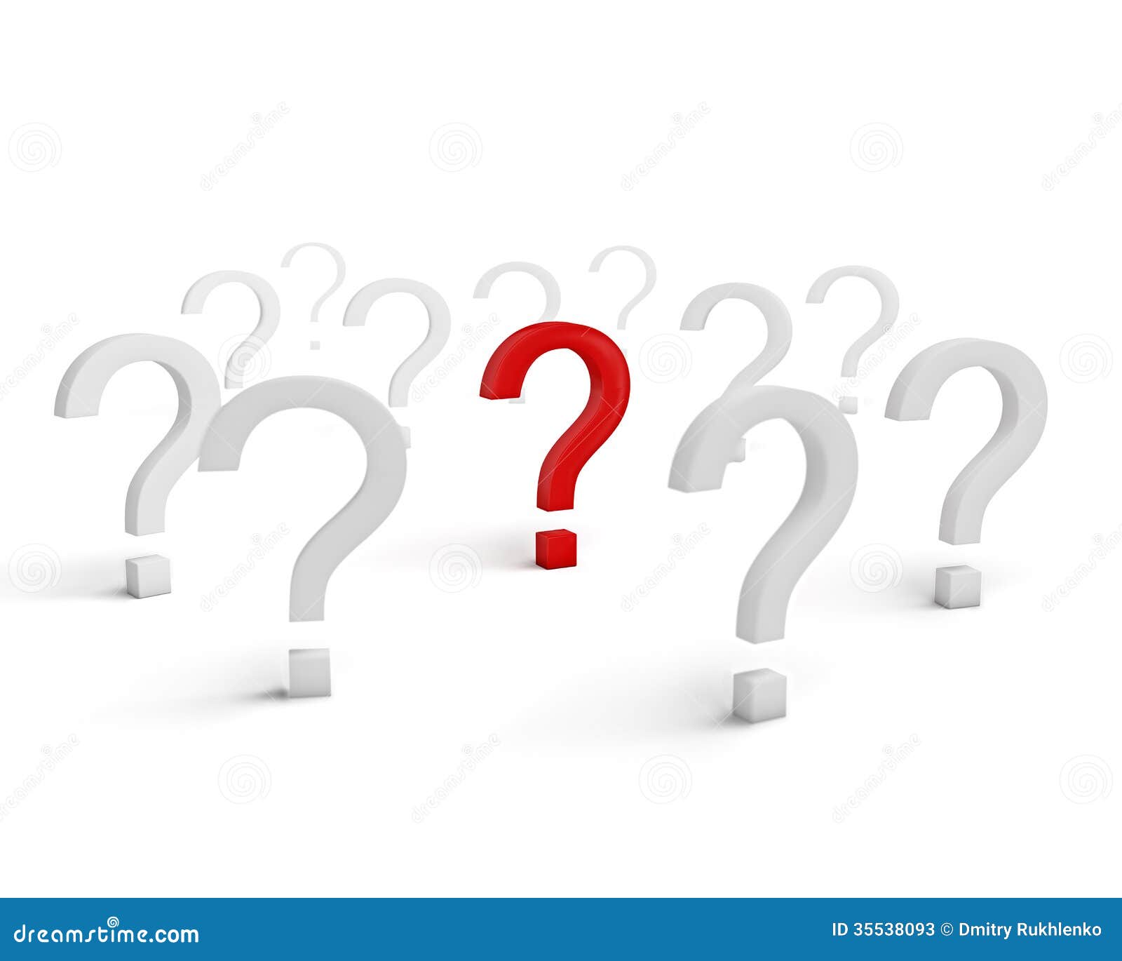 Red Question Symbol Surrounded with White Signs Isolated Stock ...
