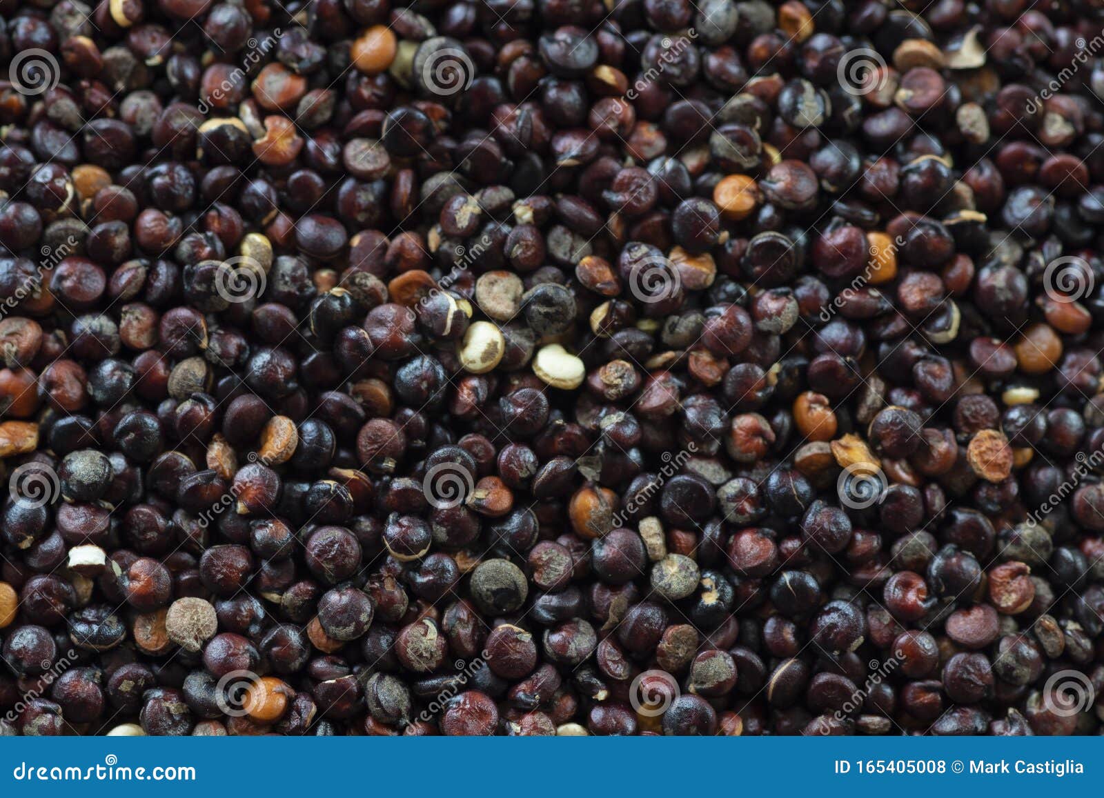 Red Quinoa Macro. Uncooked Grain with Varying Texture and Color Stock ...