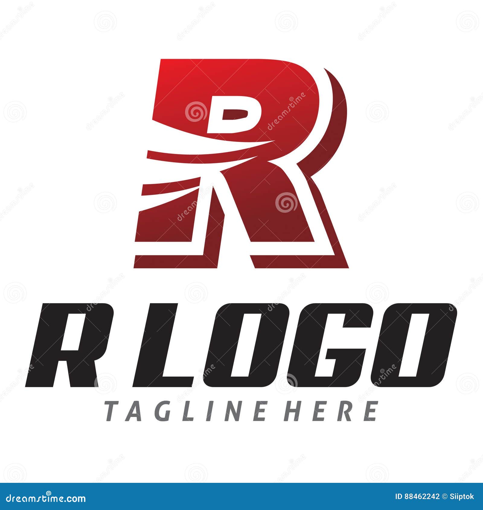 Red r logo stock vector. Illustration of internet, design - 88462242