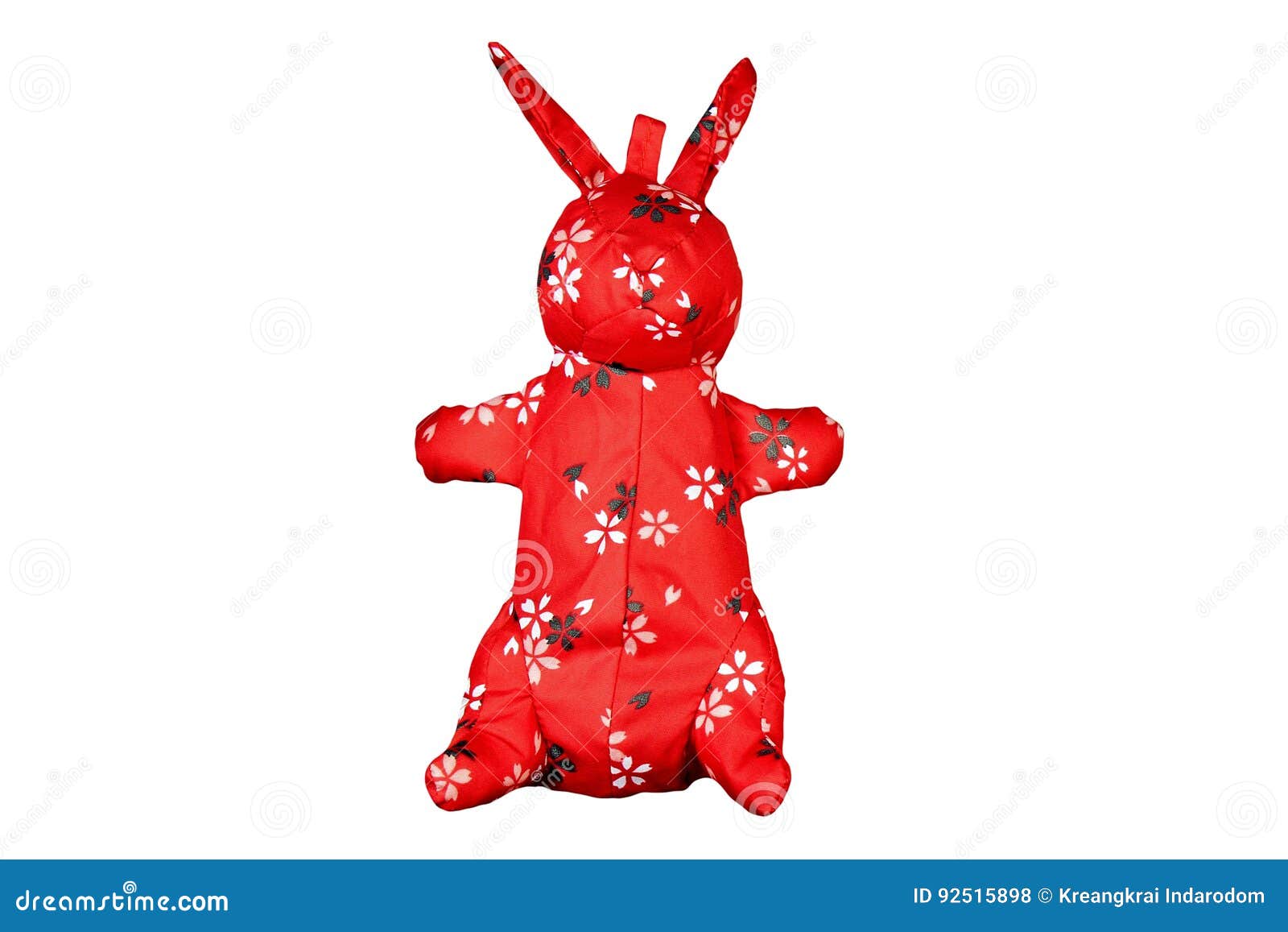 Red Rabbit Cloth Toy with Oriental Pattern, Chinese Traditional. Stock ...