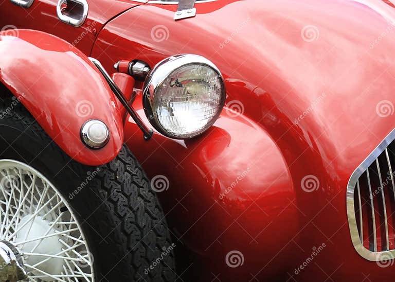 Front of a Red Antique Race Car Stock Photo - Image of race, drive ...