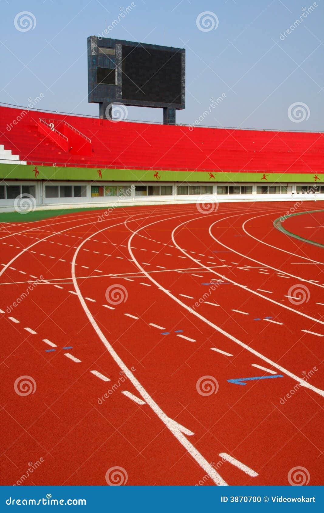 Red race track stock photo. Image of exercise, athletic - 3870700