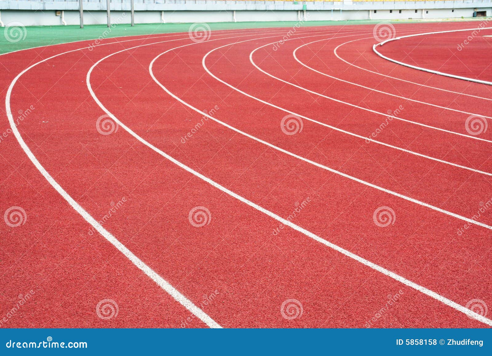 Red race track stock photo. Image of artificial, football - 5858158