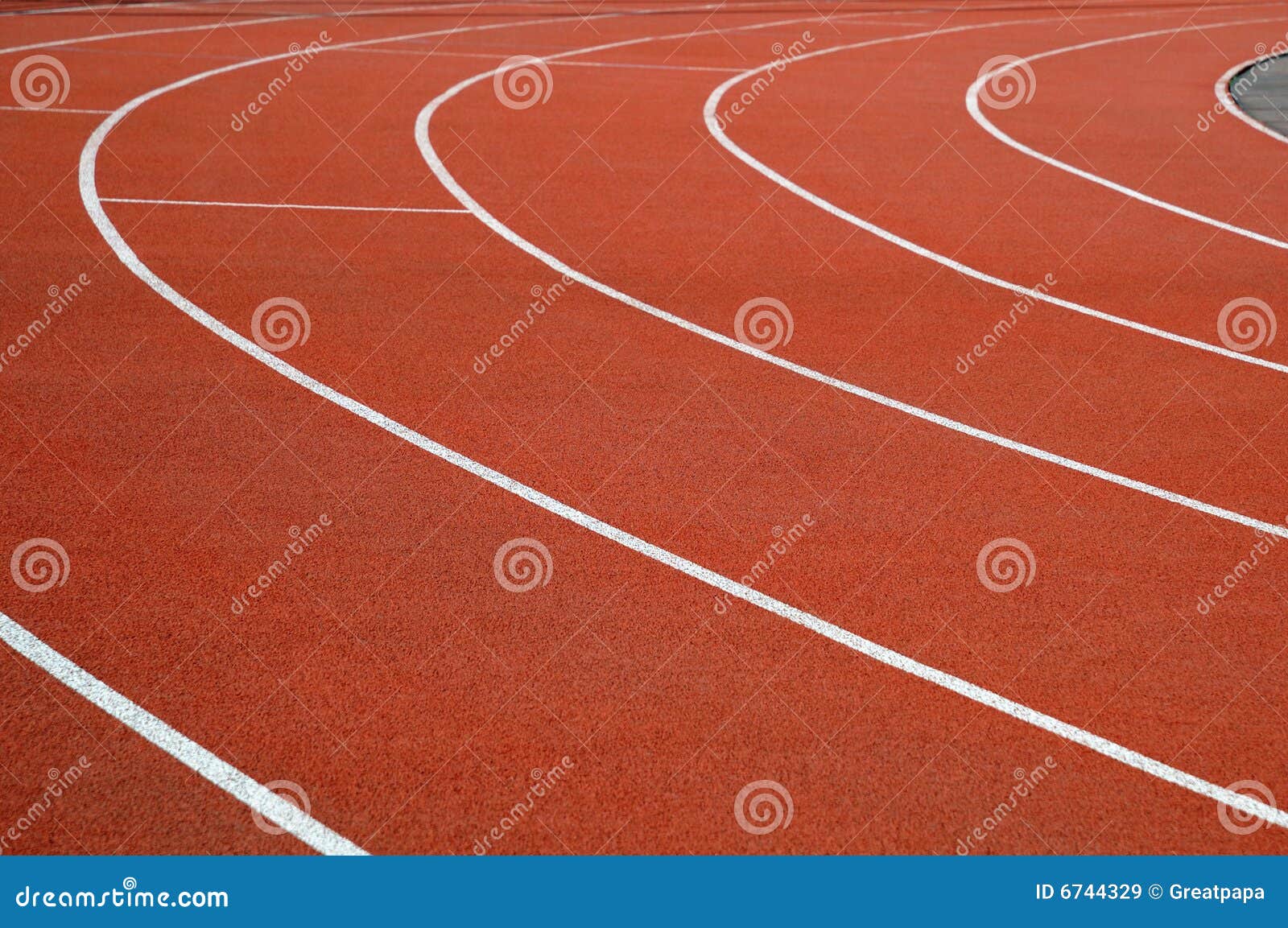 Red race track stock image. Image of striped, track, terra - 6744329