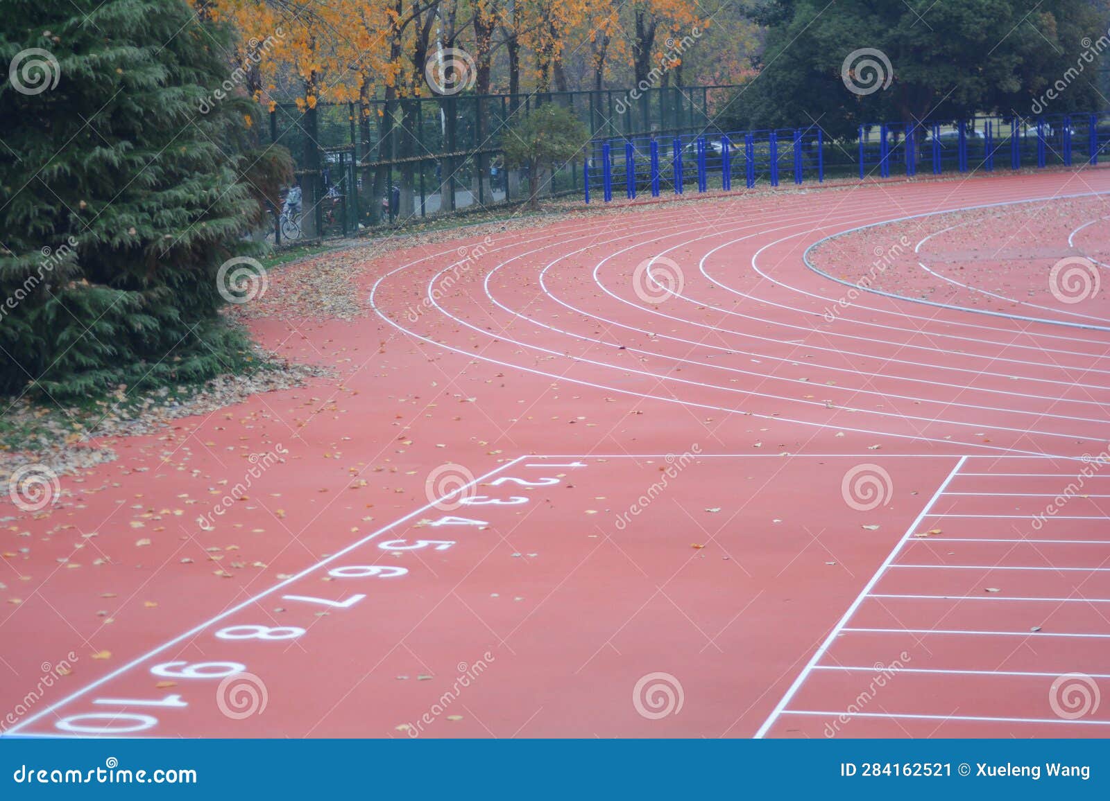 Red Race Track with in Campus Stock Image - Image of sports, highway ...