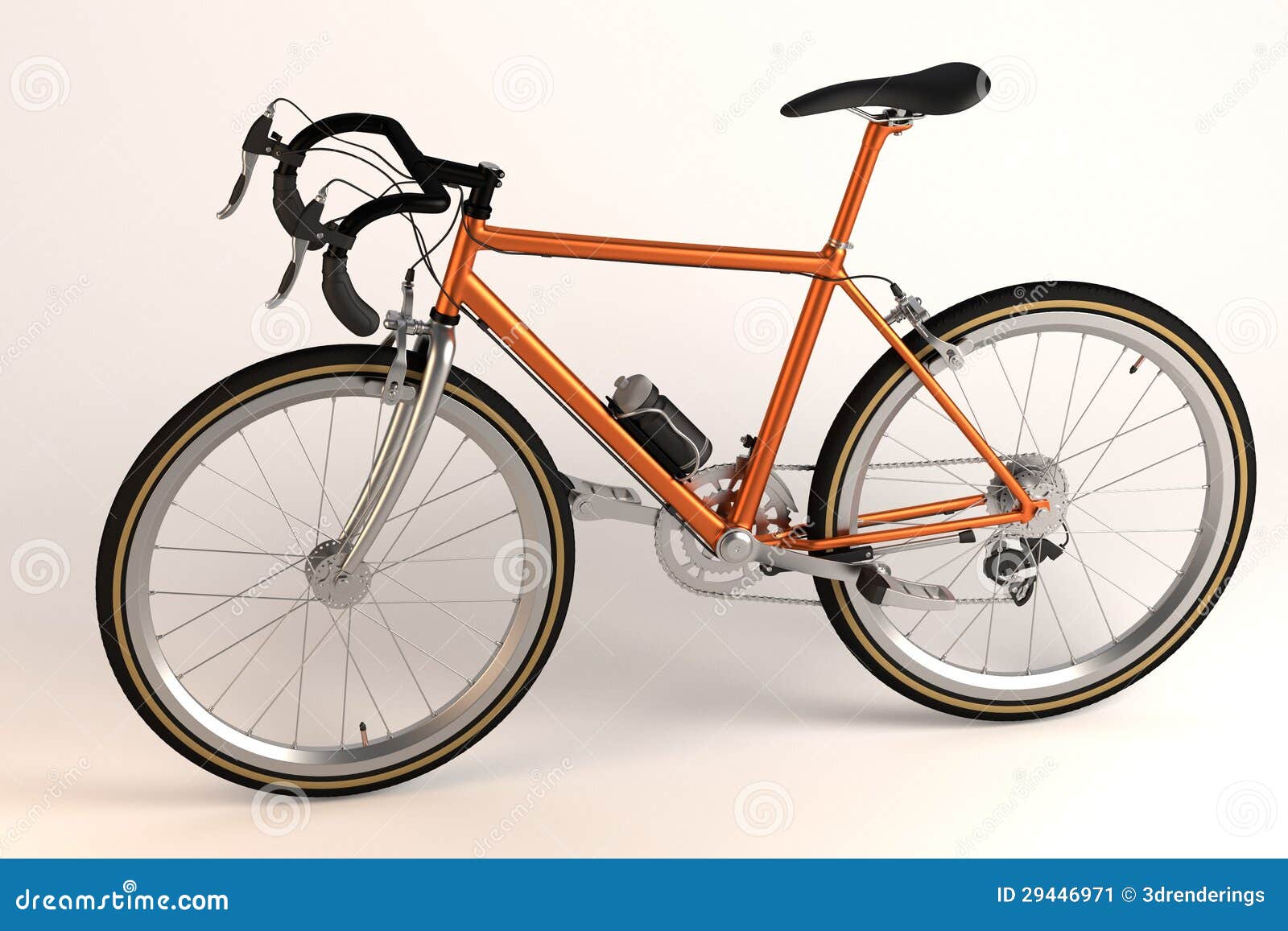 Red racing bicycle stock illustration. Illustration of render - 29446971