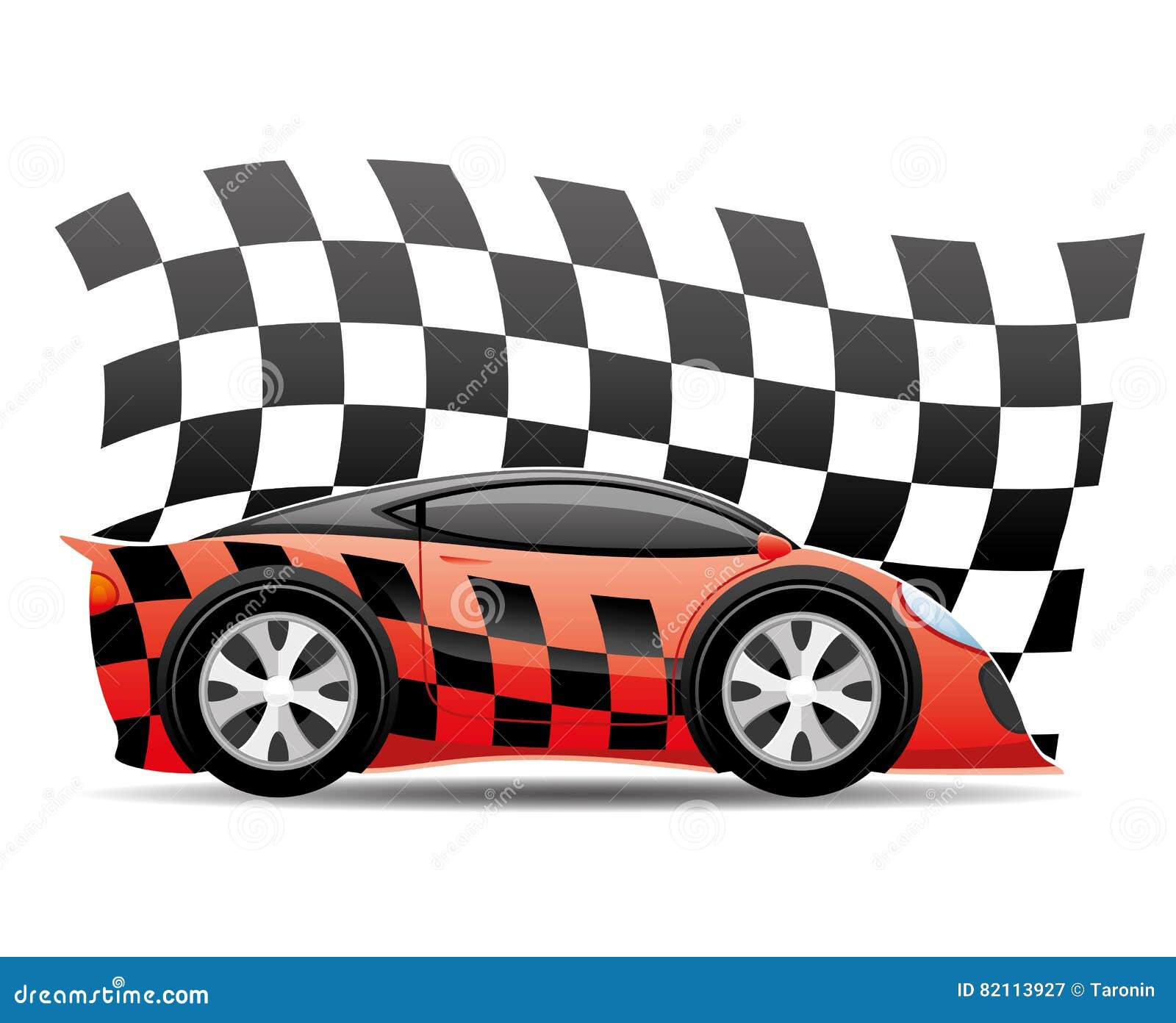 Red racing car. stock vector. Illustration of supercar - 82113927