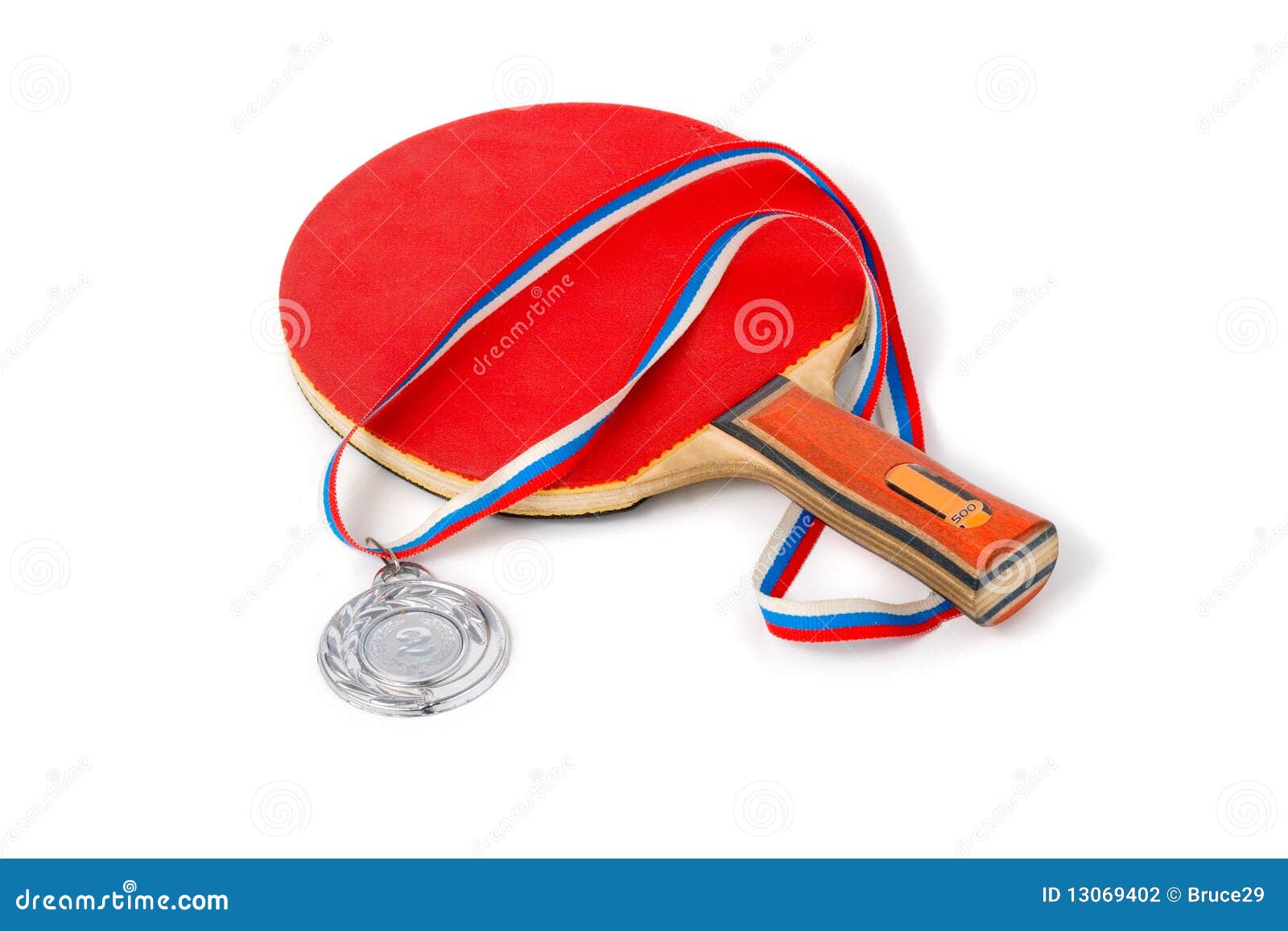 Red Racket Tennis and a Silver Medal Stock Photo - Image of court, ball ...