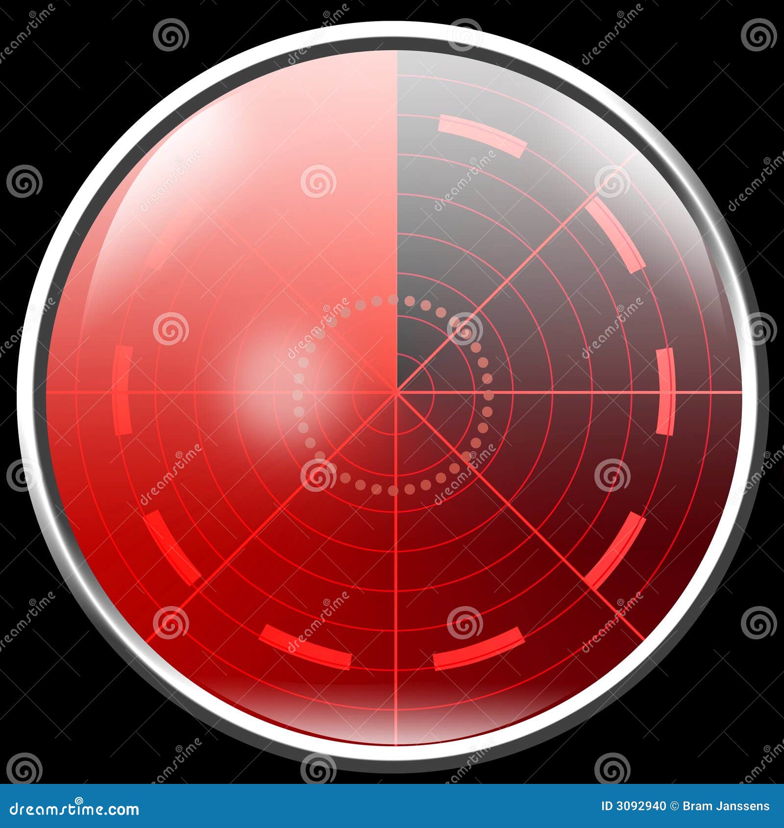 Red radar screen stock illustration. Illustration of screen - 3092940