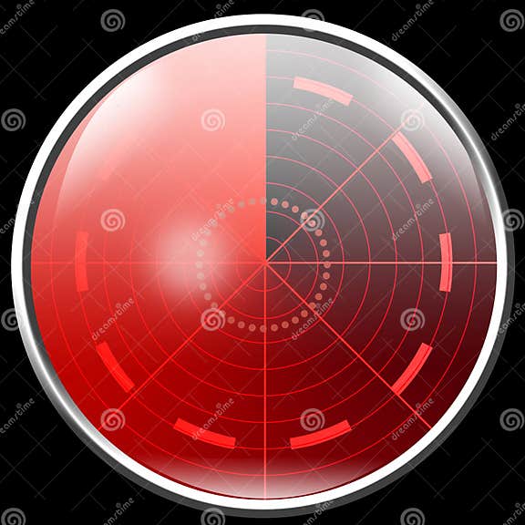 Red radar screen stock illustration. Illustration of screen - 3092940