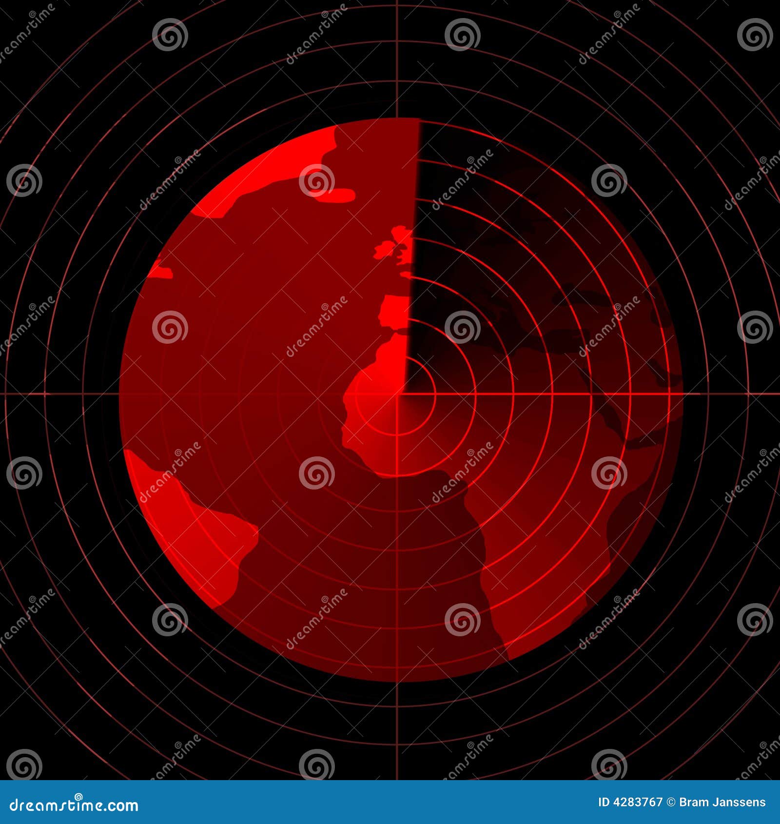Red radar screen stock illustration. Illustration of weapon - 4283767
