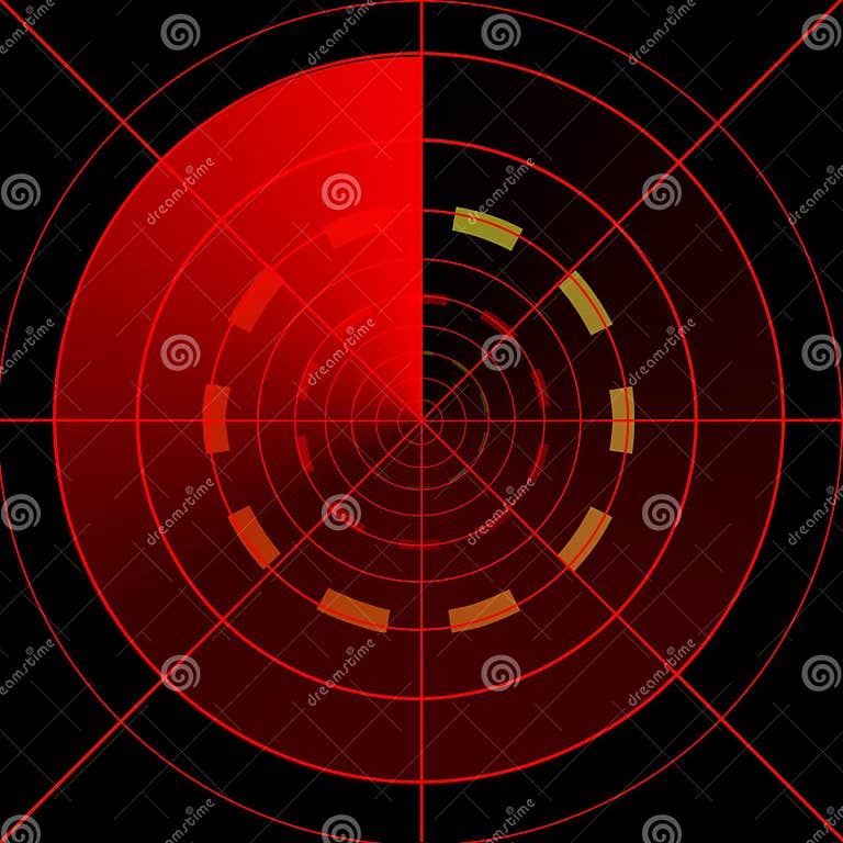 Red radar screen stock illustration. Illustration of europe - 8939182