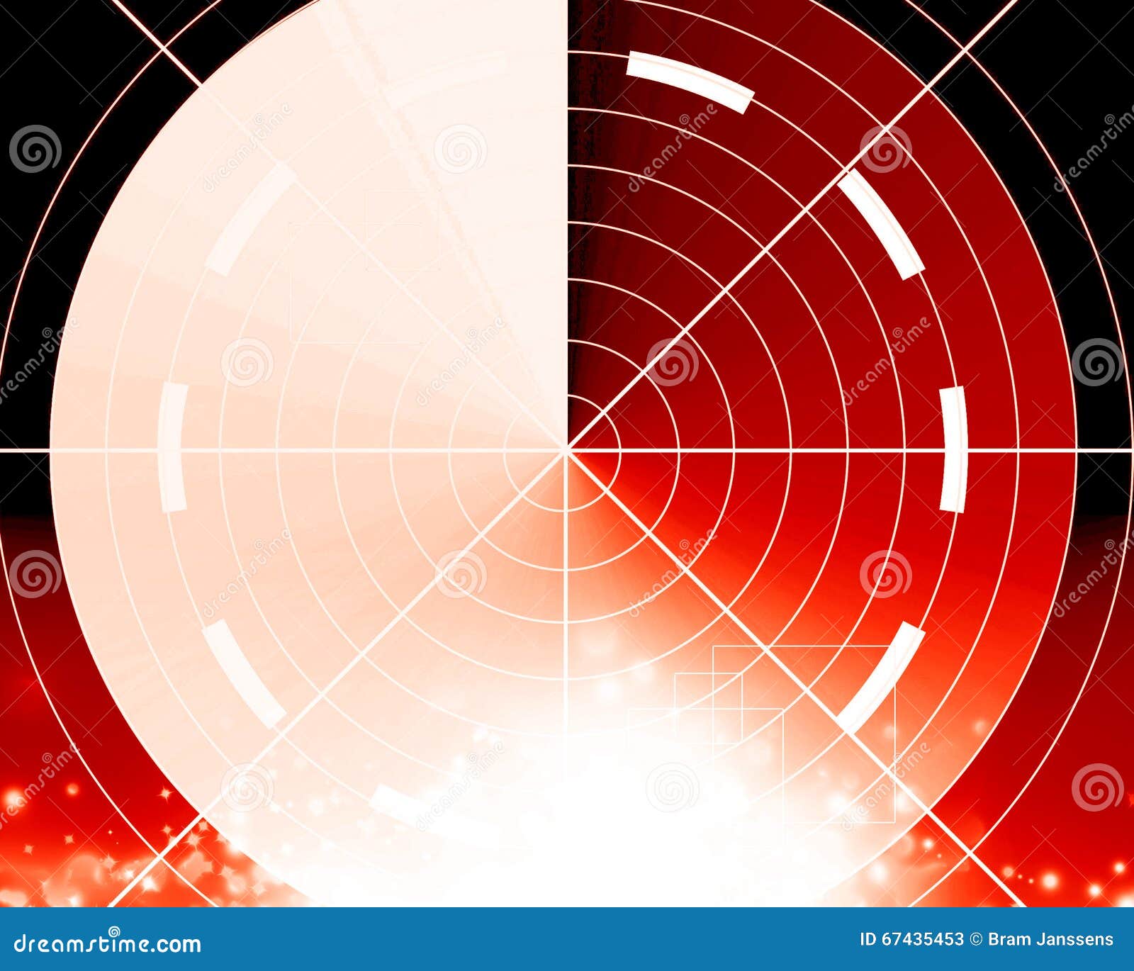 Red radar screen stock illustration. Illustration of military - 67435453
