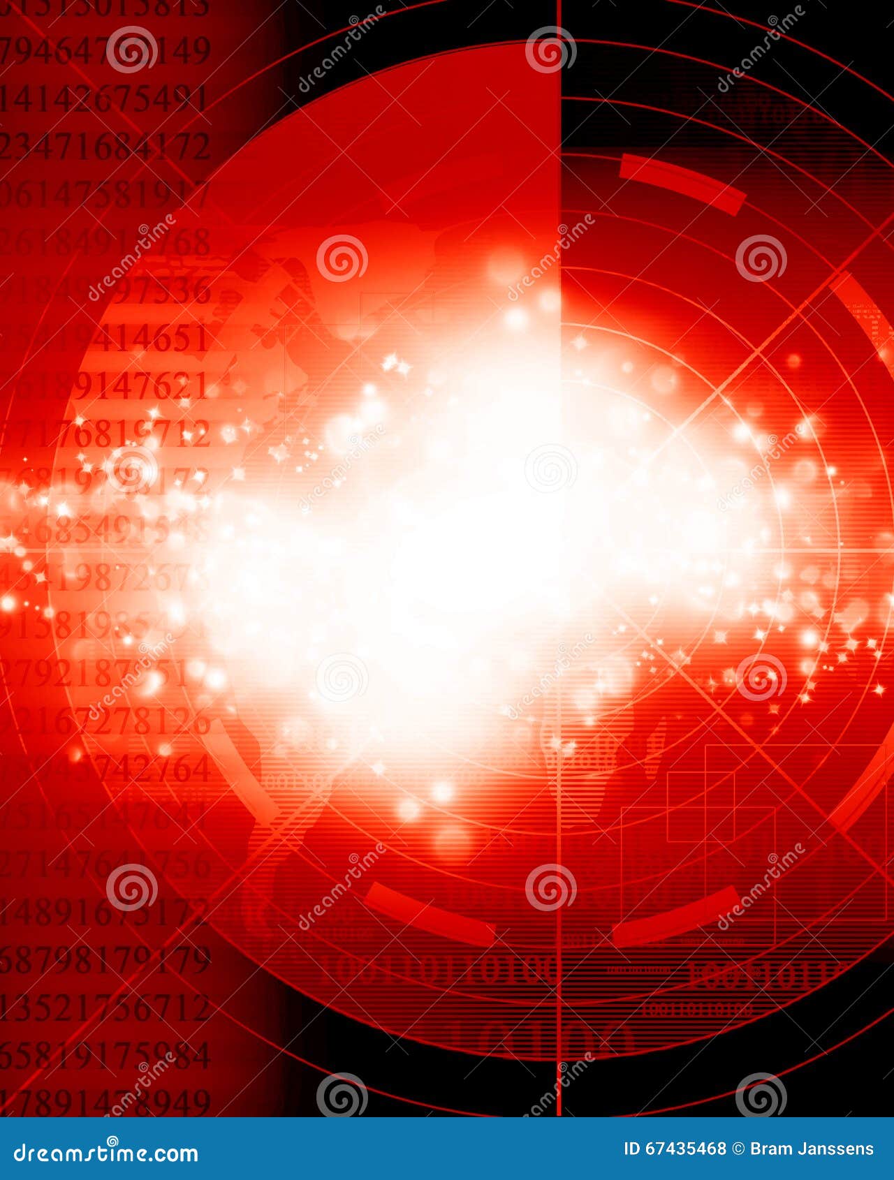 Red radar screen stock illustration. Illustration of scanning - 67435468