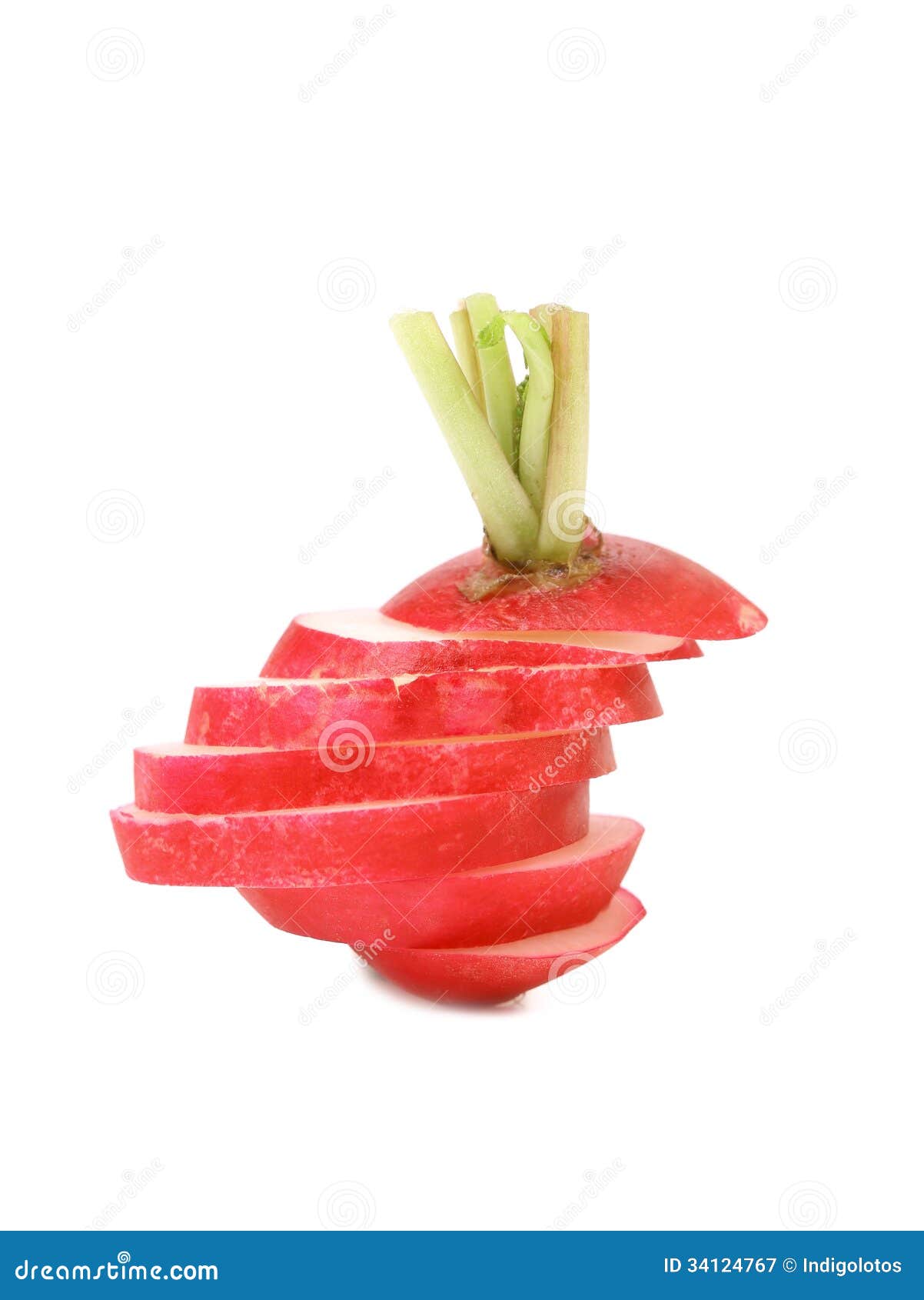 Red Raddish Sliced and Stacked. Stock Image - Image of agriculture ...