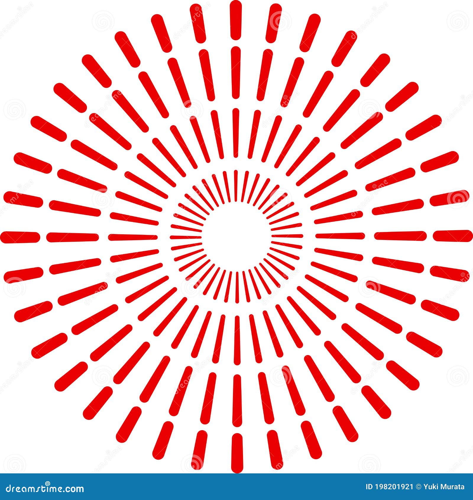 Red Radial Concentric Element Stock Vector - Illustration of repeating ...