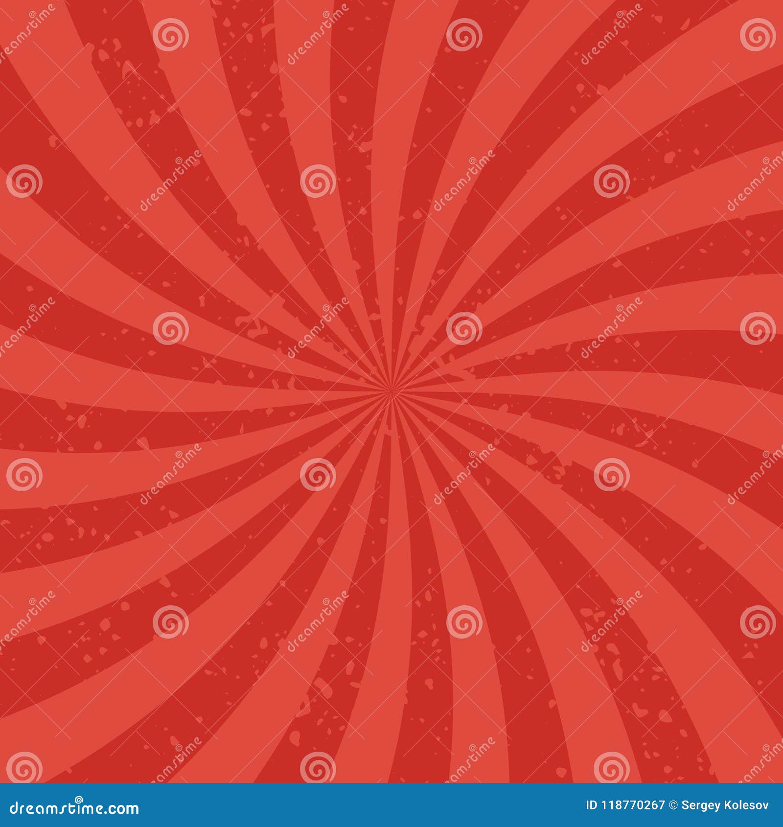 Red Radial Rays Background. Rays Diverging from the Center in a Spiral ...