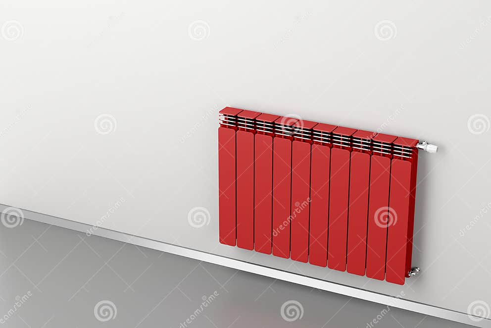 Red radiator stock illustration. Illustration of water - 50051001