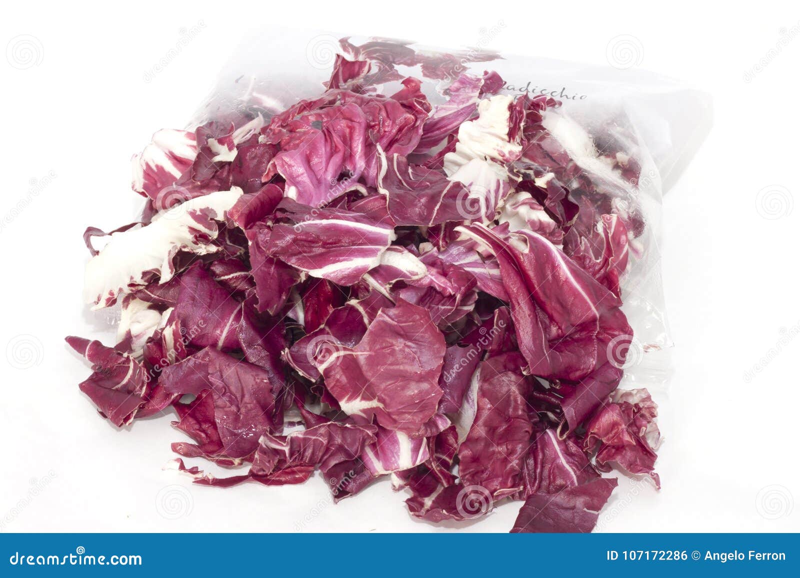 Red Radicchio, Cut and Packaged Stock Photo - Image of green, garden ...