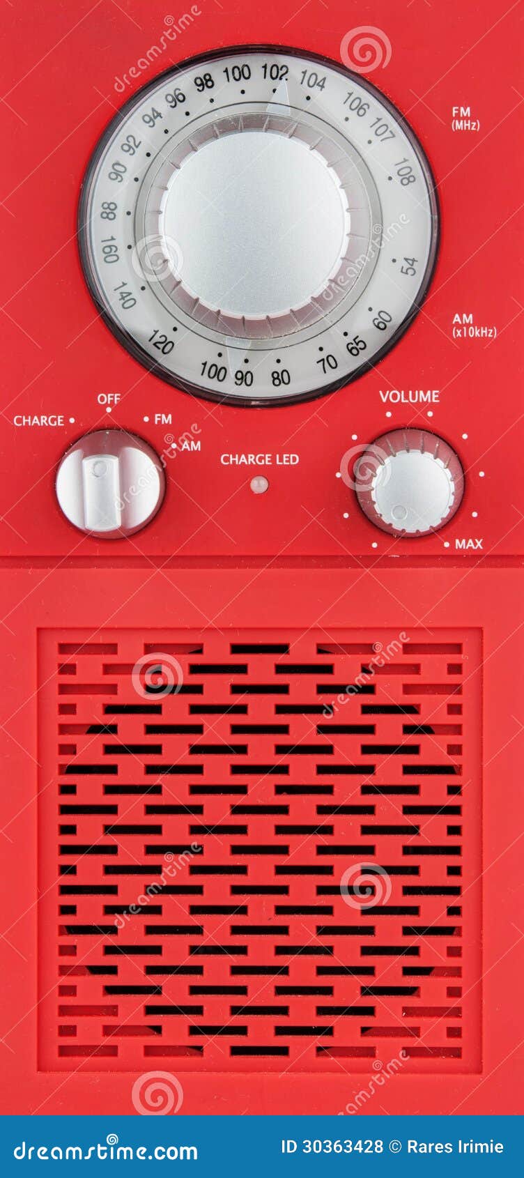 Red Radio stock photo. Image of music, gray, volume, radio - 30363428
