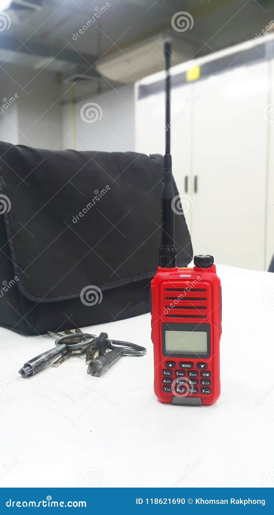 Red Radio and Electrical Keys& Lockout Stock Photo - Image of pencil ...