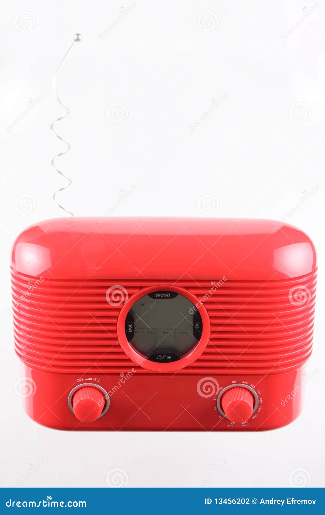 Red radio receiver stock photo. Image of obsolete, radio - 13456202
